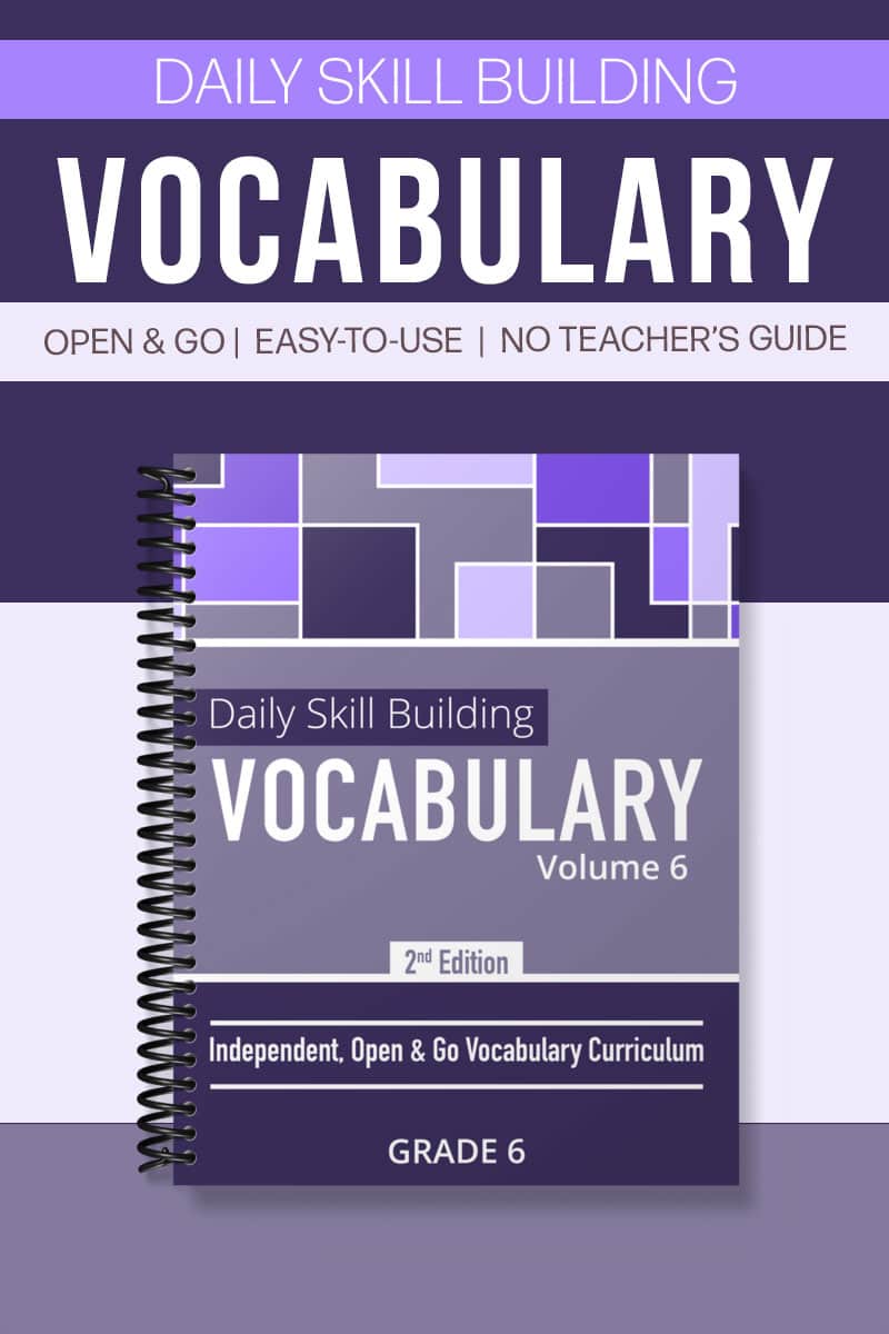 Daily Skill Building: Vocabulary - Grade 6 Second Edition
